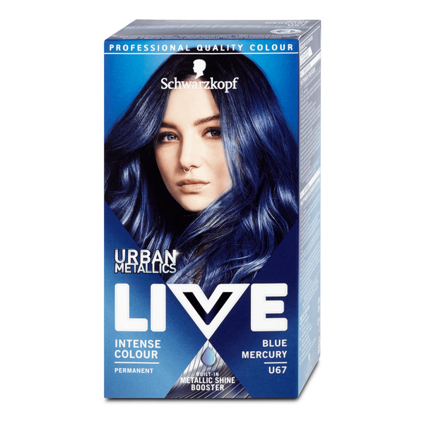 SCHWARZKOPF | LIVE | URBAN METALLICS trwała farba do włosów U67 Blue ...